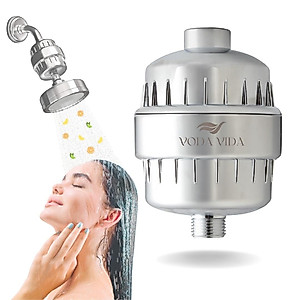 Voda Vida Shower Filter for Hard Water | Remove Chlorine and Heavy Metals (15 Stage Shower Filter)