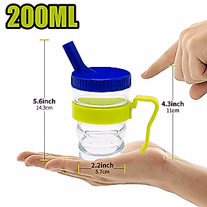 Kirimon Flow Control Spill Proof Cup with Two Style Lids - Spill-Resistant, Leak-Proof,Break-Proof Feeding Cup for Elderly,Disabled and Adults