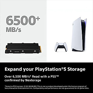 Nextorage Japan 1TB(1000GB) Internal SSD Work with New Playstation 5 Console and PC M.2 2280 Gen4 NVMe with Heatsink NEM-PA1TB/N SYM Maximum Transfer Rate Read: 7300MB/s, Write: 6000MB/s