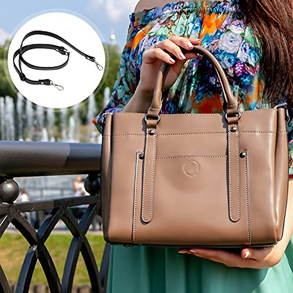 Luxshiny Pu Leather Adjustable Crossbody Strap for Small Bags Purse Wallet Clutch Phone Case Replacement Chain Strap Golden