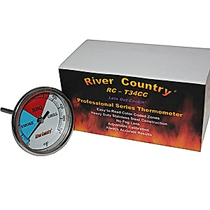 River Country 3" (RC-T34CC) Adjustable BBQ, Grill, Smoker Thermometer Temperature Gauge 50 to 550F