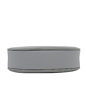 FashionPuzzle Small Crescent Shoulder Bag Underarm Purse (Light Grey)