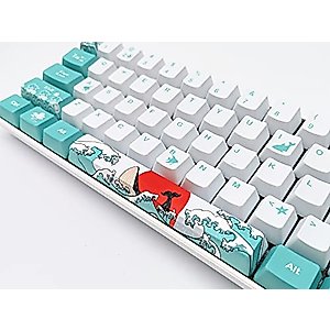 Custom keycaps 60 Percent Doubleshot PBT Keycaps Set OEM Profile for Cherry MX Switches Gaming Mechanical Keyboard,gk61,rk61,Ducky one 2 Mini keycaps (not Include Keyboard)