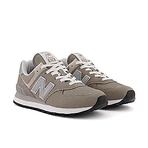 New Balance Women's 574 Core Sneaker, Grey/White, 7.5