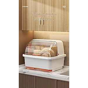 With lidDish Drainer Rack Plate, Silverware, Pots and Pans Drying Rack Chopstick holder Cup Holder,Multifunctional Dish Rack for Kitchen Counter,Dish Rack with Drainboard, for Kitchen Counter and Sink