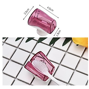 HLLMX 6 PCS Toothbrush Head Covers with Suction Cup Travel Toothbrush Head Covers Case Anti Dust Toothbrush Cover Great Protective Case for Home Travel Outdoor Camping