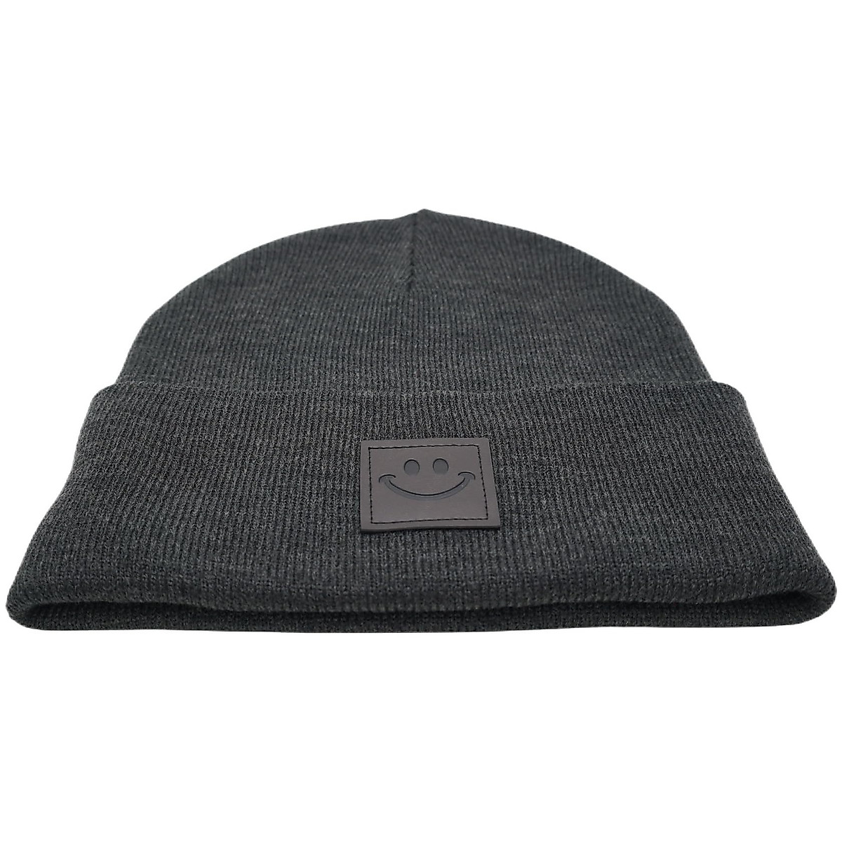 55cube Knit Cuffed Beanie for Women & Men - Stay Warm and Stylish All Season Cambridge Charcoal Grey Beanie