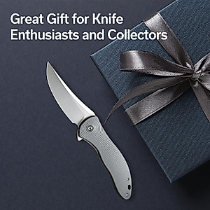 CIVIVI Synergy4 Pocket Knife for EDC, Large Folding Knife with 3.94'' Nitro-V Blade Ergonomic 3D Machined G10 Handle, Utility Knife for Camping Hiking C21018A-2