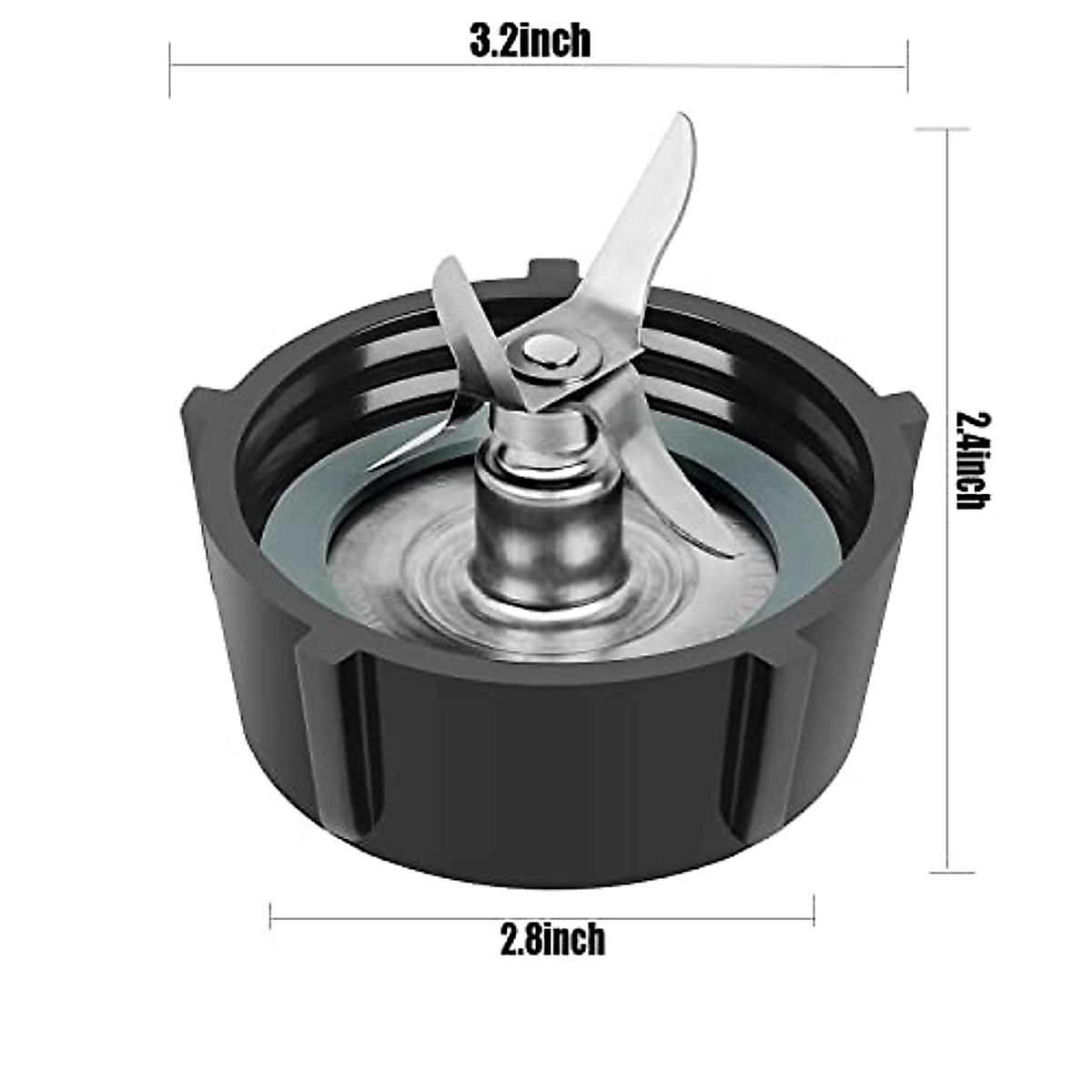 Replacement Parts Compatible with Osterizer Oster Blender Blades Assembly with 4961 Blender 4-Point Fusion Blade & 4902 Jar Bottom Cap and 3 Pcs Rubber Gasket