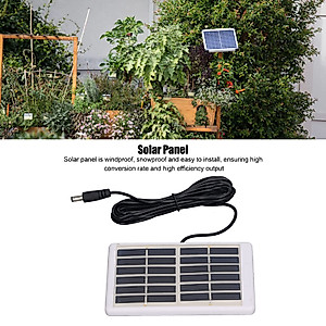 Portable Solar Panel 1.2W 6V 9V Polysilicon Crystals DC Interface Solar Charger Panel for Solar Water Pumps, Solar Lawn Lights