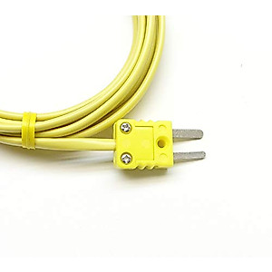 K-Type Thermocouple Extension Cable Wire with Miniature Mini Type K Thermocouple Connectors 6 ft (= 2 Yard) Long