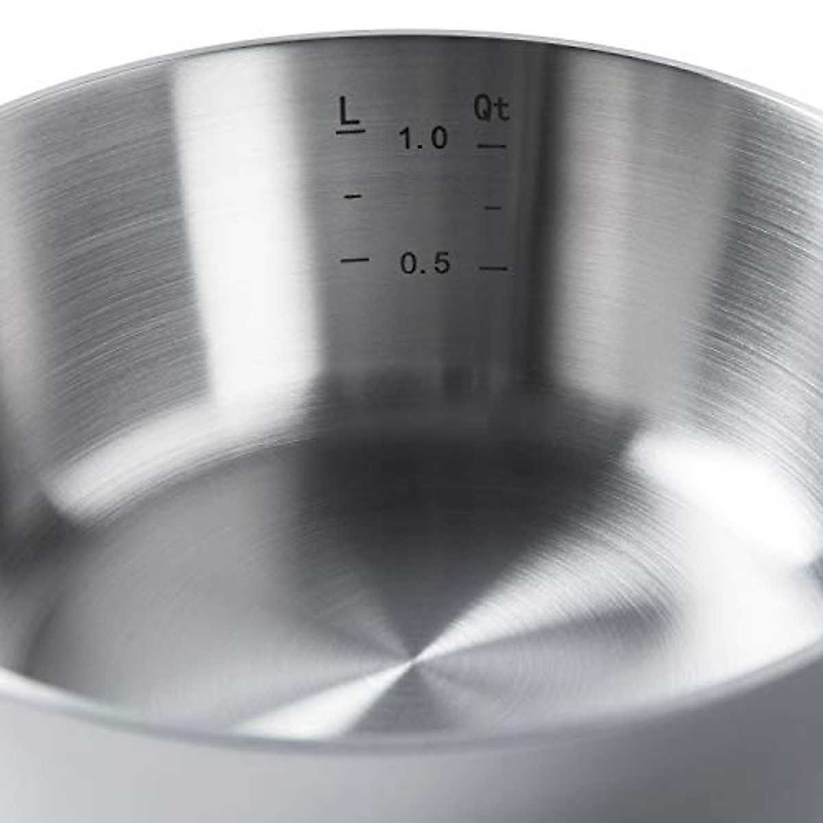 BergHOFF 3900029 Ron Conical 5-Ply Brushed Stainless Steel Saucepan, 36.5 x 21 x 9.1999999999999993 cm, Silver