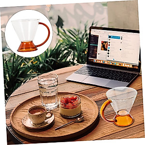 NAMOARLY Coffee Pot Travel Espresso Maker Clear Coffee Mugs Drip Coffee Maker Tea Severs Coffee Brewer Lemonade Cups with Lids Manual Espresso Machine Water Container Coffee Cup Glass White