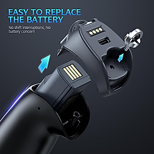 TEEMI Bluetooth QR Barcode Scanner with USB Cradle, Battery Replaceable Feature, Wireless Barcodes Reader Bar Code Scan Gun Handsfree Automatic Screen Scanning, Advanced Data Parsing