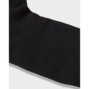 32 DEGREEES Men's 6 Pack Comfort Ankle Socks | Anti-Odor | Cushioned Heel | Arch Support | Active | Casual | Work, Black, Large