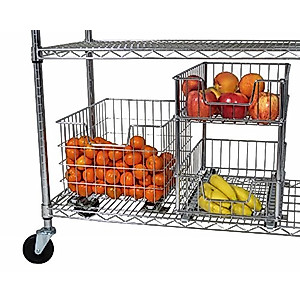 TRINITY Wire Basket w/Slides - Chrome (2-Pack)