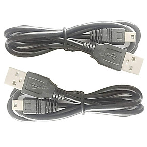 2-Pack USB Cable Data Sync Power Cord Compatible with Blue Snowball iCE USB Mic, Blue Yeti USB Mic & Yeti Pro MIC and Blue Yeti Recording Microphones MIC (5ft)- Black