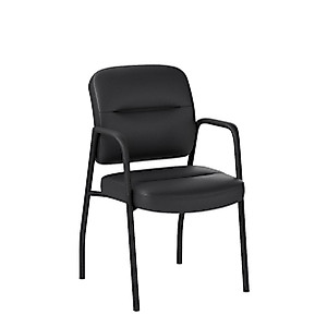 Devoko Office Reception Chairs Executive Leather Guest Chairs with Armrest Ergonomic Upholstered Lumbar Support Side Chairs