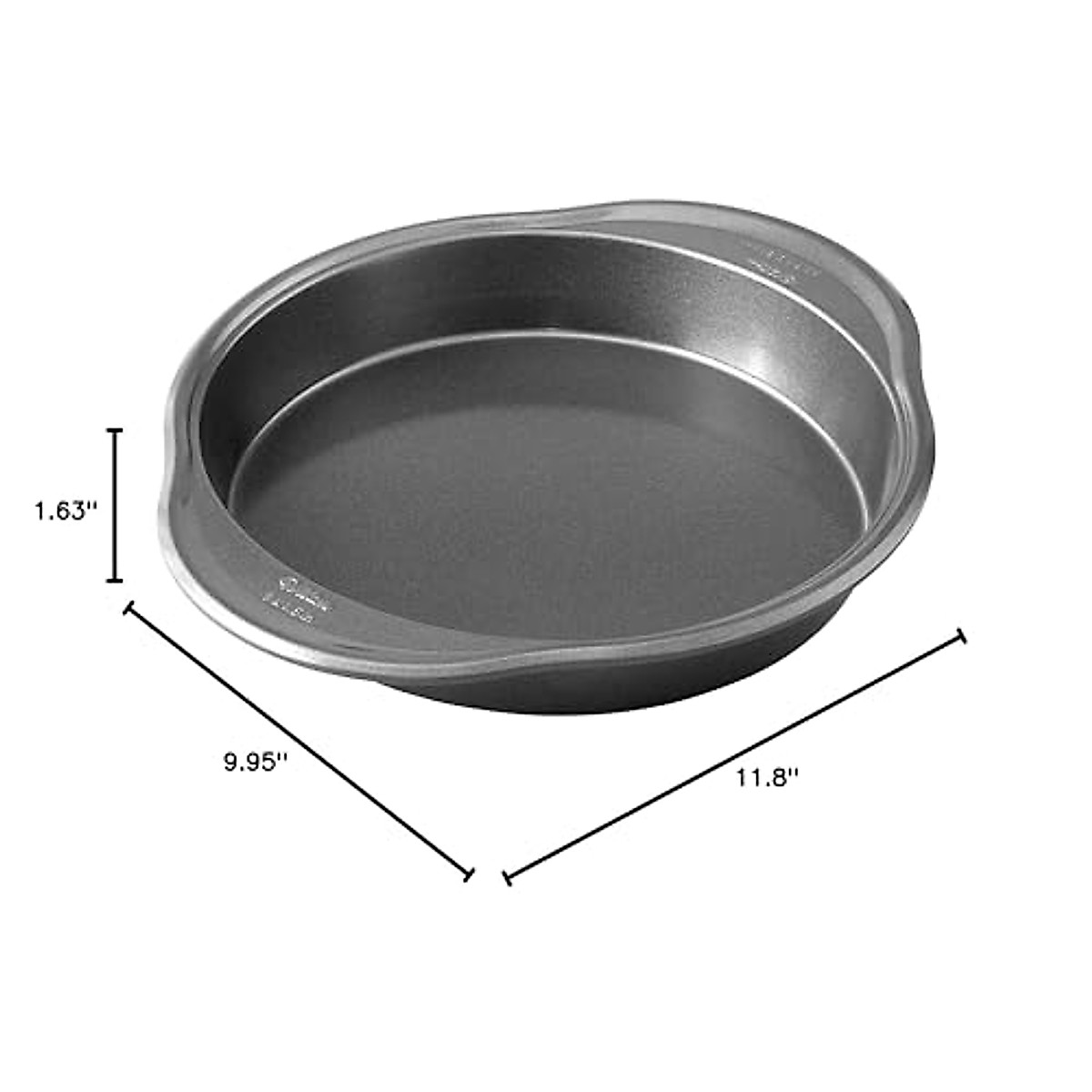 Wilton Advance Select 9 Inch Round Cake Pan; Made without PFAS, Extended Handles, Anti-Warping, Non-Stick Baking Pan With DuraLast™ Silicone-Infused Coating (Steel)