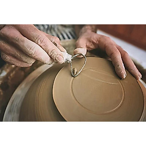 Honbay 3-Piece Clay Sculpture Tools Big Loop Scraper Knife with Sawtooth