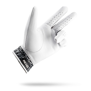 Pins & Aces - Elephant Print Golf Glove Design - Premium AAA Cabretta Leather, Long-Lasting Durable Tour Glove for Men or Women - Premium Leather Golf Glove Left & Right Hand - (Medium, Left)