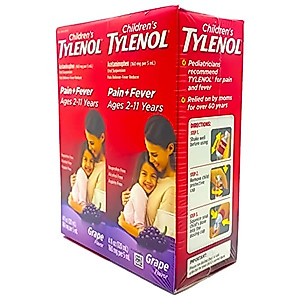 Children's Tylenol Grape Splash Flavored Liquid, 4 Fl. oz, 2 pk. (pack of 2)