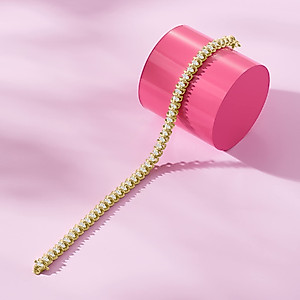 Ross-Simons 2.00 ct. t.w. Diamond Swirl-Link Tennis Bracelet in 18kt Gold Over Sterling. 7 inches