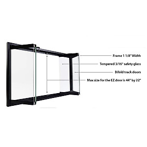 Heatilator Prefab Fireplace Door | Easy to Install | Frame Included | - Fits Models E36, EC36, HB36A, HB36AI Only.