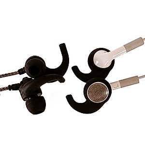 Far End Gear BudLoks Earphone Sport Grips for in-Ear and Ear Canal Earbuds, Black