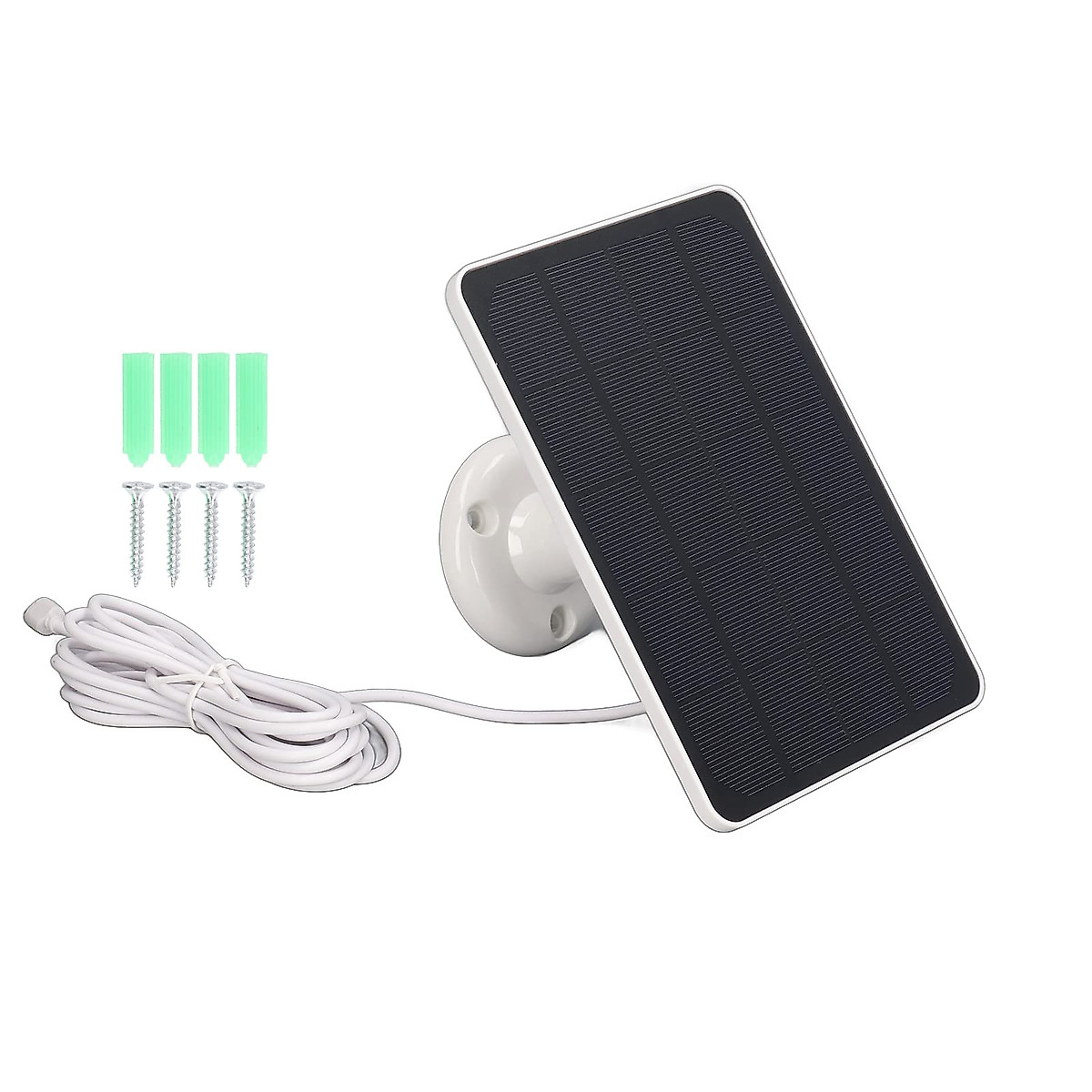 10W Solar Panel Kit Micro USB Camera Charging Solar Panel High Efficiency Battery Charger for Outdoor Camping RV Trip (White)