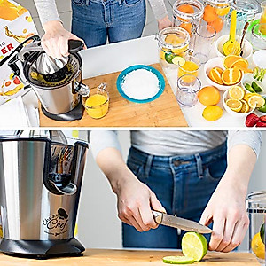 Electric Citrus Juicer Fruit Machines - Stainless Steal Electric Citrus Jucers Machine Fruit Squeezer Orange Lemon Lime Electric Citrus Juicers Extractor With Anti - Drip Citrus Press 300 Watt Motor