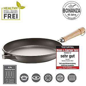 Berndes 0 Frying Pan Aluminium Black, Aluminium Wood, Black, 28 cm