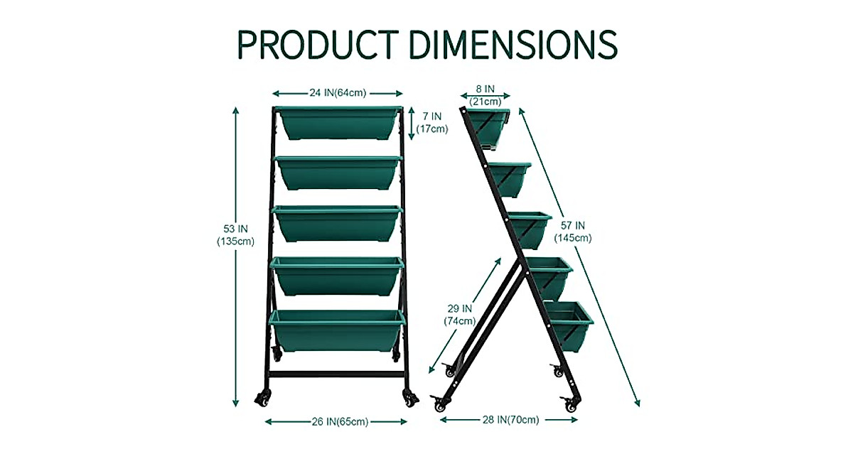 Grow Easy: EDOSTORY 4.5FT Vertical Garden Planter with Tools