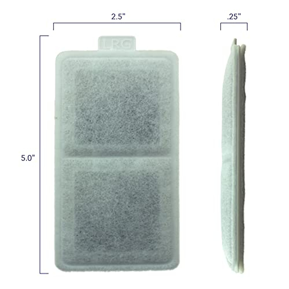 PET STANDARD Replacement Large Water Filter Compatible with Whisker City® Automatic Pet Fountain, Pack of 10