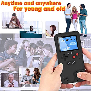 Game Console Case for iPhone,DIKKAR Retro Protective Cover Self-Powered Case with 36 Small Games,Full Color Display,Video Game Case for iPhone 11 Pro Max (Black)