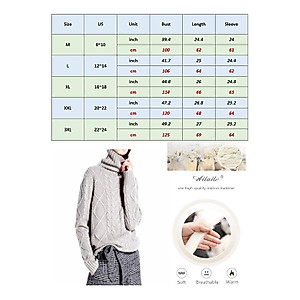 Ailaile Wool Sweaters Women's Turtleneck Pullover Female Loose Long Sleeve Tops Winter Thick Knitted Jumper Beige