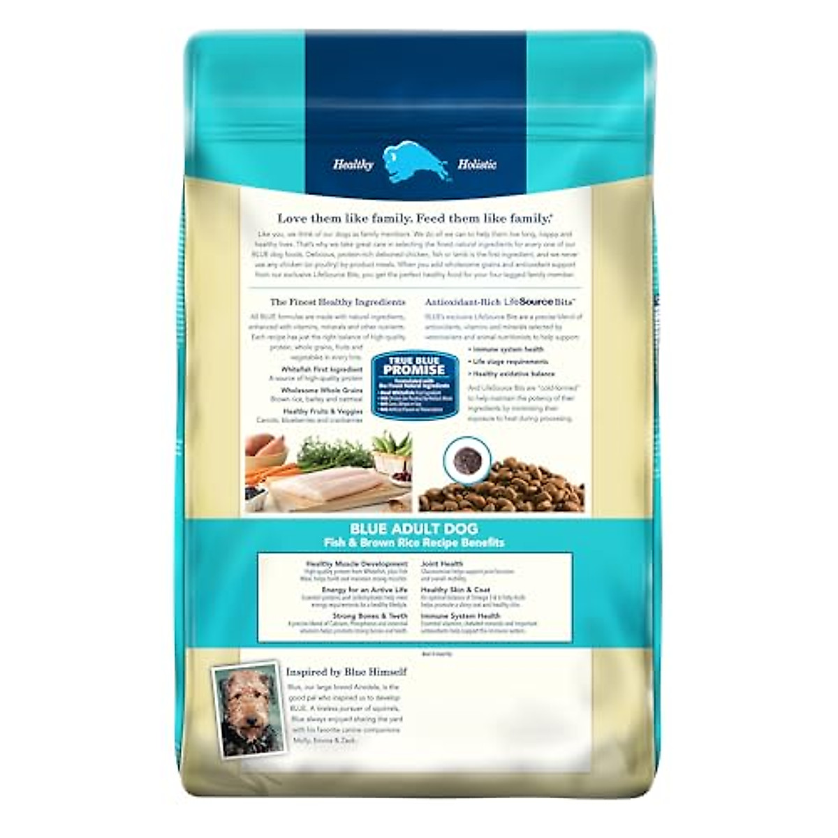 Blue Buffalo Life Protection Formula Adult Dry Dog Food, Helps Build and Maintain Strong Muscles, Made with Natural Ingredients, Fish & Brown Rice Recipe, 30-lb. Bag