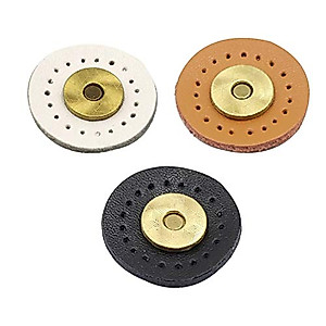 EXCEART Purse Wallet 2 Pair Magnetic Buckle Bag Button Purse Snap Closure Purse Handbag Fastener Replacement for DIY Purse Bag Clothes Leather Accesories Brown Yellow Round Purse