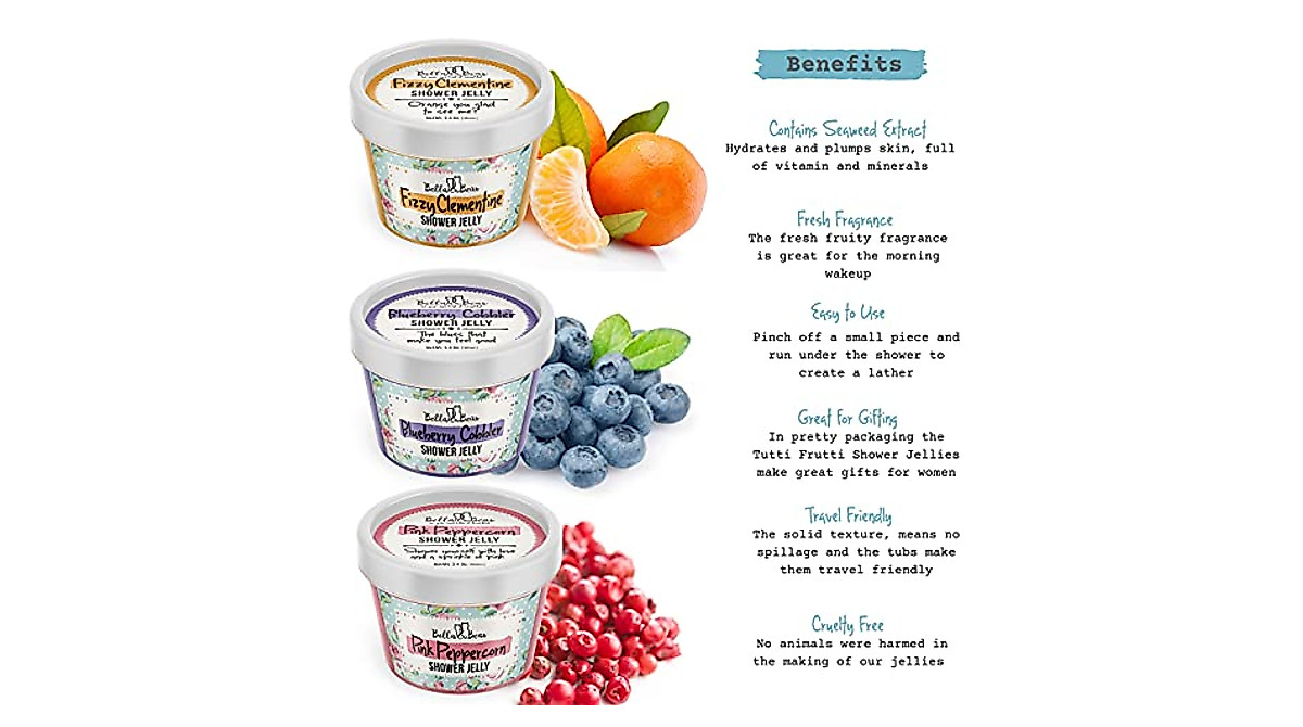Bella & Bear Tutti Frutti Shower Jellies - Fun & Eco-Friendly Gifts