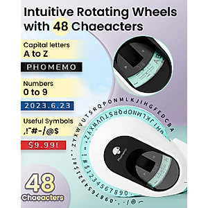 Phomemo Embossing Label Maker Machine with Tapes, Portable Retro Embossed Label Maker Writer, Mini Embosser Label Maker with 6 Rolls Embossing Label Tapes for Home,Office DIY and Crafting -Green