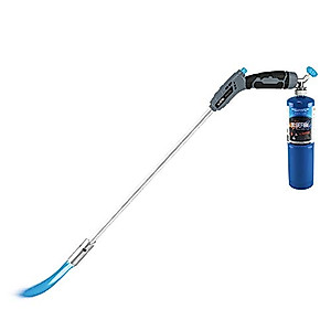 BLUEFIRE 32" Long Propane Weed Torch Burner,Blow Torch,Trigger Start Self Ignition on Handle,Single Hand Operation, Lightweight Portable Weeds Burn Garden Tool Snow Ice Roof Road Charcoal Fire Starter