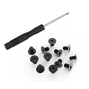12PCS M2x3 Torx T5 Screws for Dell XPS 13 9343 9350 9360 9370 9380, XPS 15 9500 9510 9520 9550 9560, Precision 5520 5530 5540 5550, Razer Blade 14 15, HP Envy 13 Series Laptop w/Screwdriver, Black