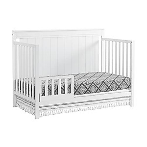 Oxford Baby Lazio 4-in-1 Convertible Crib, Snow White, GreenGuard Gold Certified