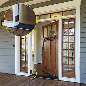 Door Corner Seals Exterior Door jamb Frame Seal Wedge Draft Stopper with Adhesive 10 Pack for Weather Stripping and Draft Protection Foam Corner Seal, Isolation of Noise(Black)