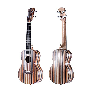 LMMDDP 24" Acoustic Ukulele Soprano Strings Neck Rosewood Fingerboard String Instrument Musical