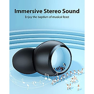 True Wireless Earbuds Headphones with Digital Power Display IPX7 Waterproof Ear Buds in-Ear Earphones for Android Gaming PC Computer Laptop TV Music Sport