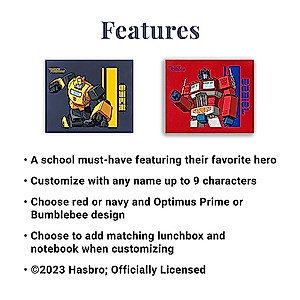 Let's Make Memories Personalized Backpack with Lunch Box (Optional) - TRANSFORMERS - Navy - Bumblebee
