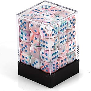 Chessex Festive 12mm D6 Dice Block, Pop Art and Blue