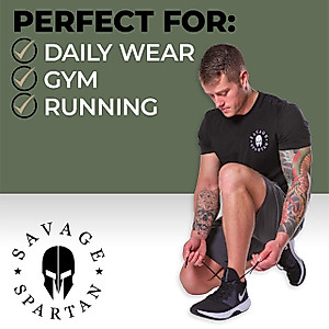 Savage Spartan Muscle T-Shirt for Men - American Warrior Helmet Athletic Fit Tee (X-Large, Black)