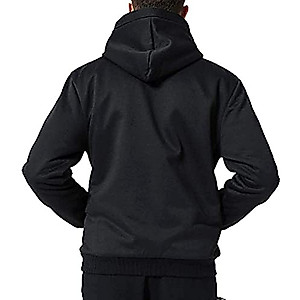 SECOOD Hoodies for Men Zip Up Sweashirts Thick Coats Fleece Sherpa Lined Winter Heavyweight Hooded Jacket